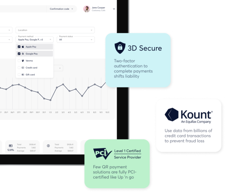 Up 'n go · Pay at Table Technology for Restaurants