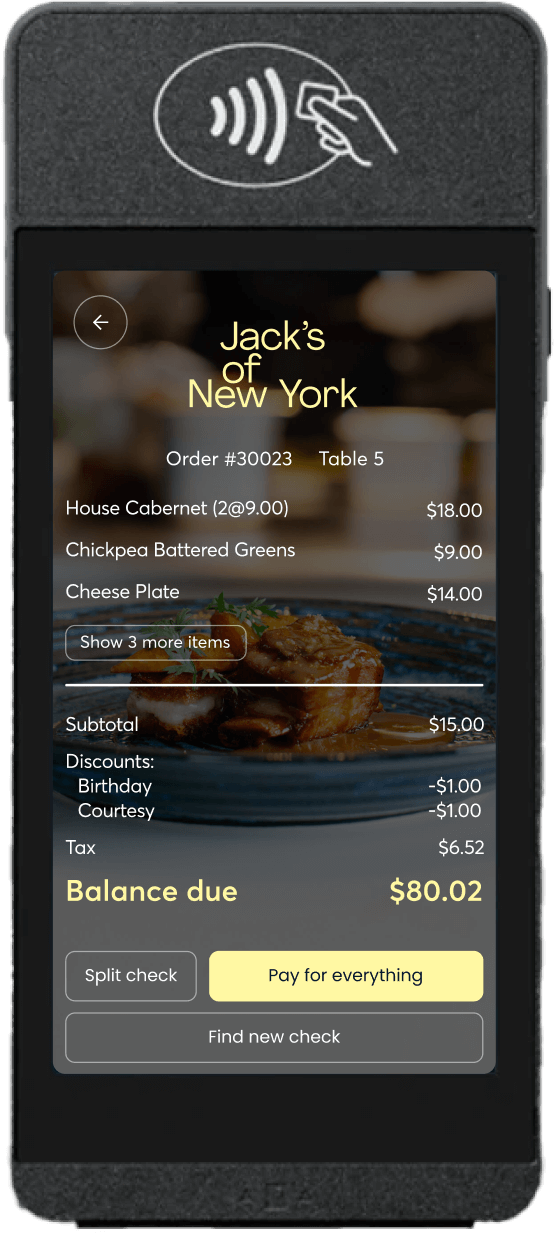 Up 'n go · Pay at Table Technology for Restaurants
